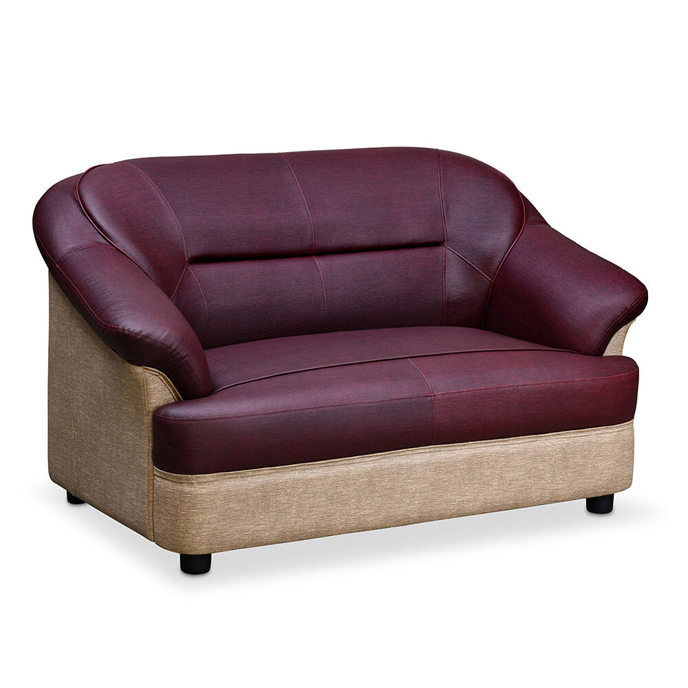 Nilkamal Bright 2 Seater Sofa (Maroon/Beige)