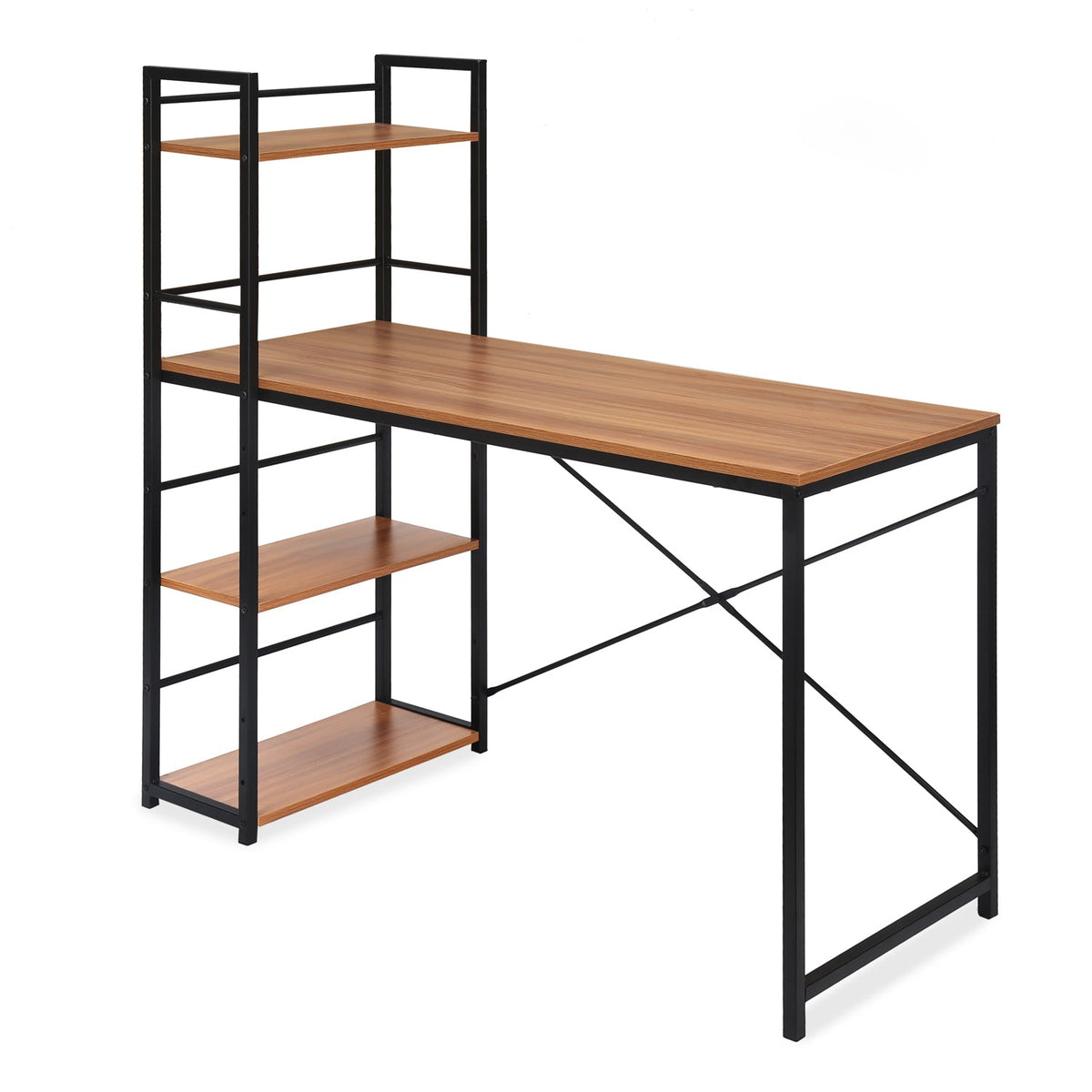 Nilkamal Dalton Desk with Bookshelf (Teak)