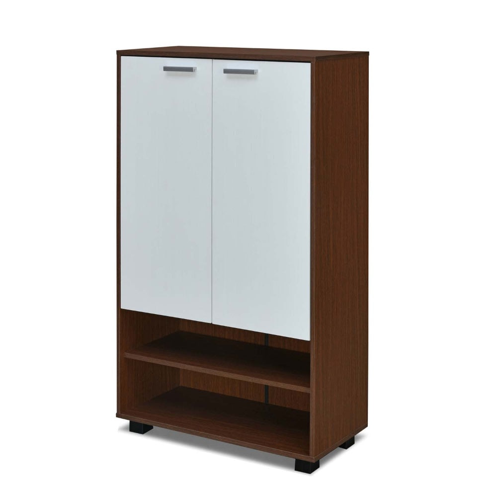 Nilkamal Ardor Shoe Cabinet (Urban Walnut/Oak White) - Nilkamal Furniture