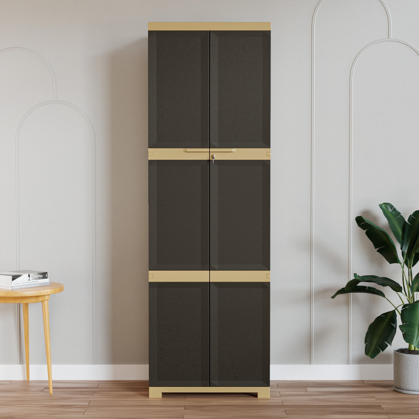 Nilkamal Freedom Mini Large (FML) Plastic Storage Cabinet (Weathered B ...