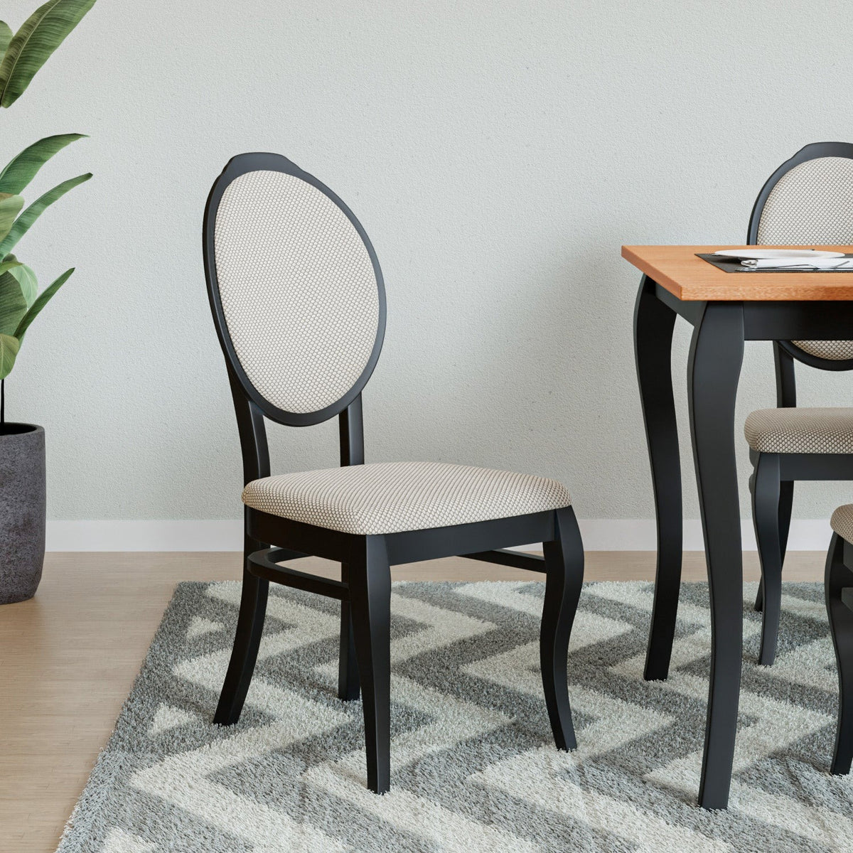 Nilkamal Hexa Dining Chair (Black)