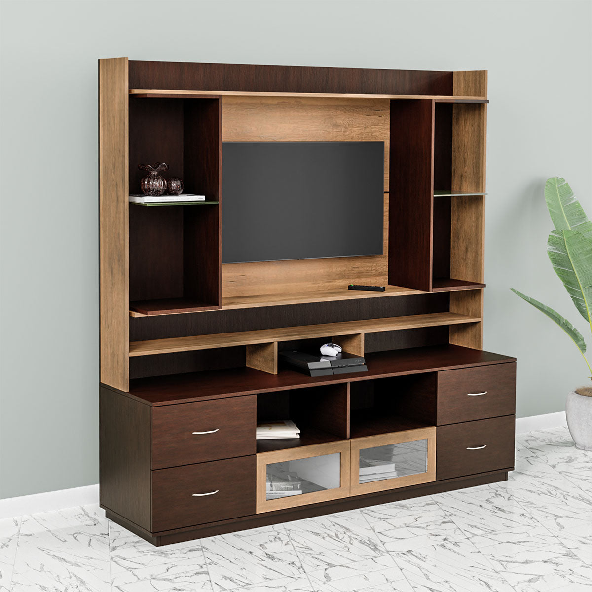 Nilkamal Leron Wall Unit Walnut