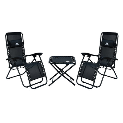 Buy Nilkamal Lisle Foldable Easy Chairs Table Set Black Online