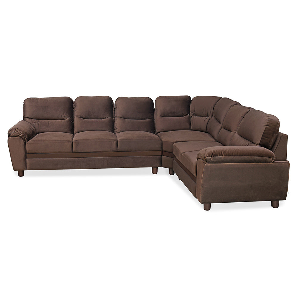 Buy Nilkamal Rebecca Velvet Corner Sofa (Choco Brown) Online in India