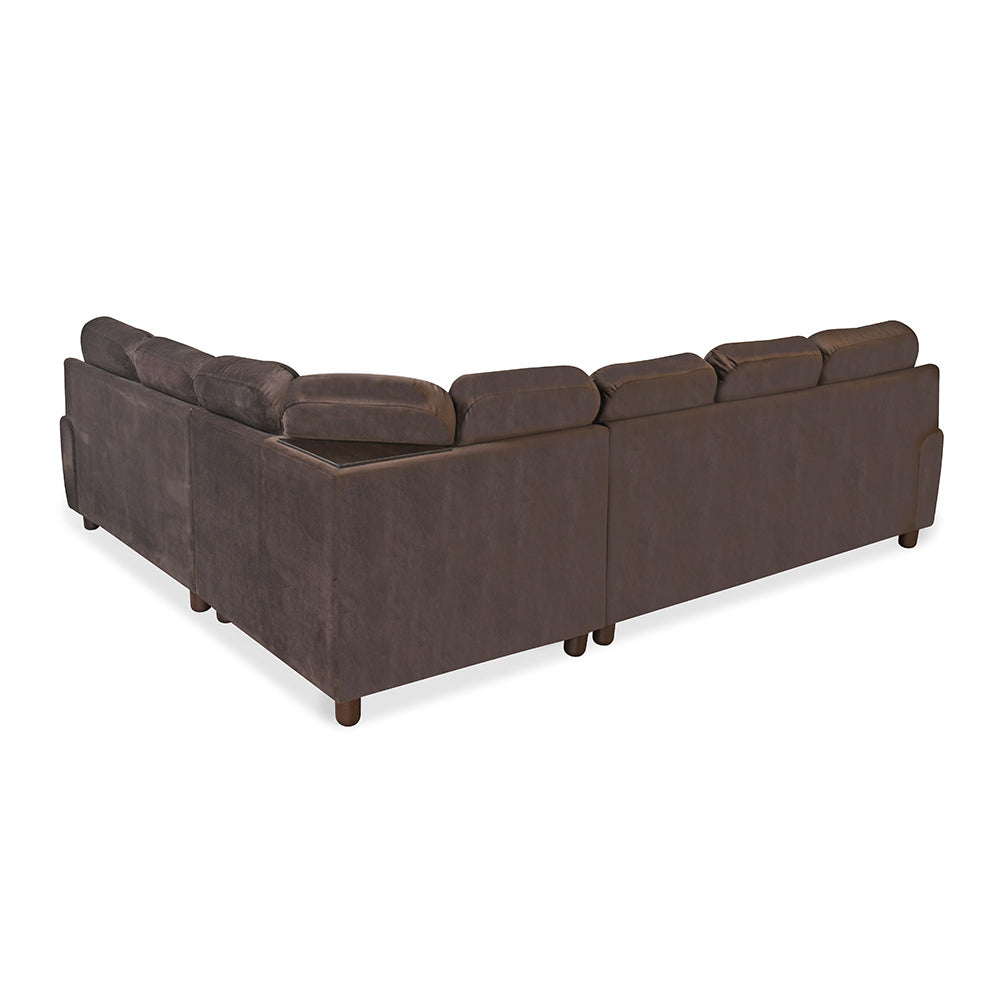 Buy Nilkamal Rebecca Velvet Corner Sofa (Choco Brown) Online in India