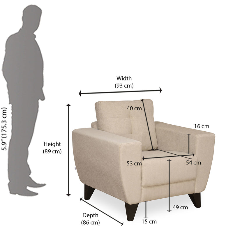 One Seater Sofa Dimensions | Baci Living Room