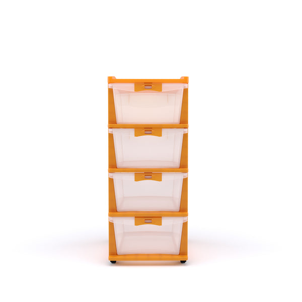 Buy Nilkamal CHTR24 Four Layers Chest of Drawer Orange Online