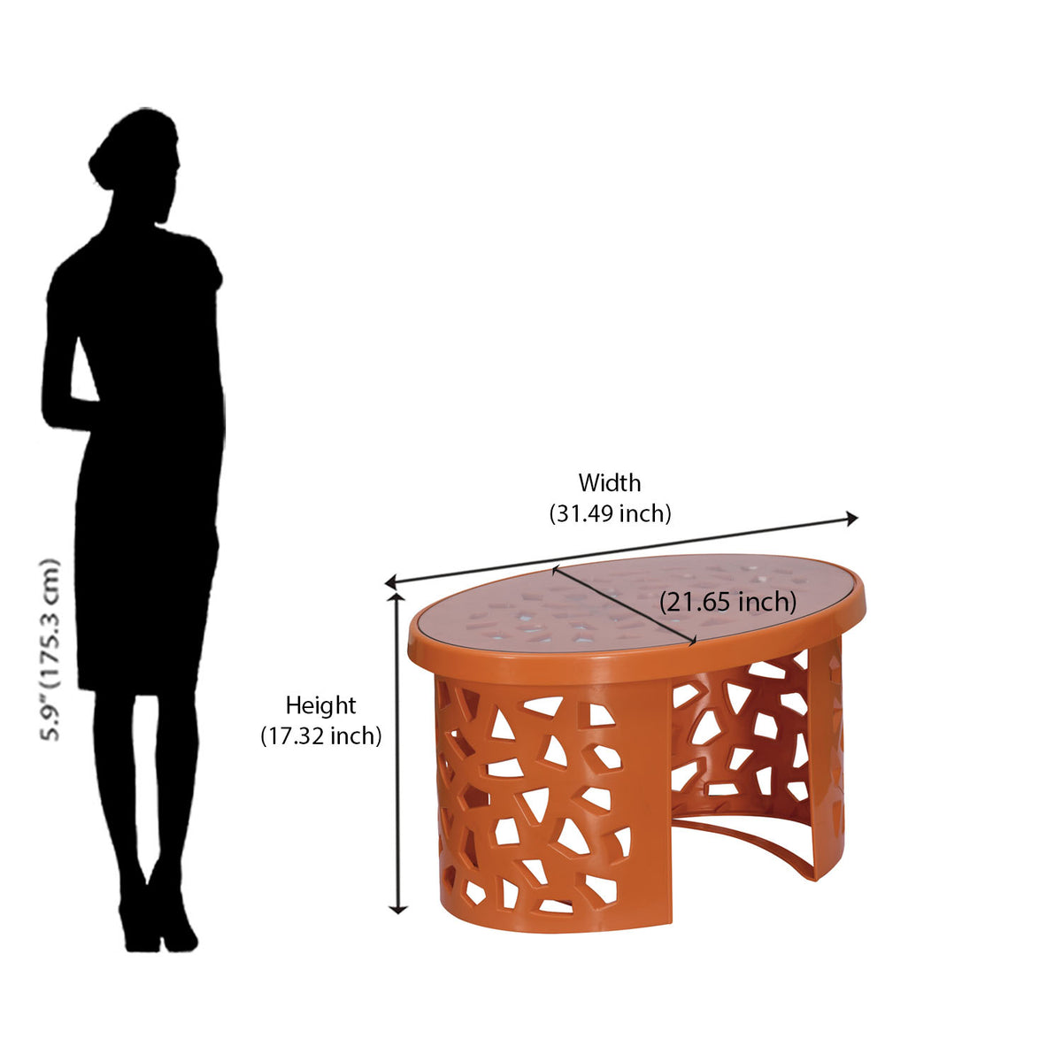 Buy Nilkamal Crystal Plastic Centre Table Online In India