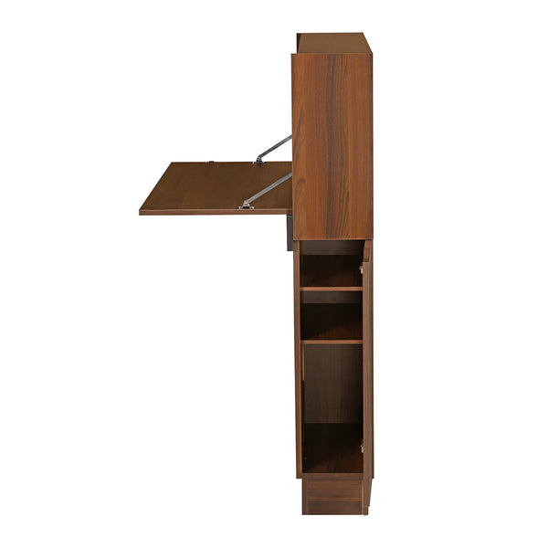Buy Nilkamal Envi Engineered Wood Wall Mount Study Table (Walnut)