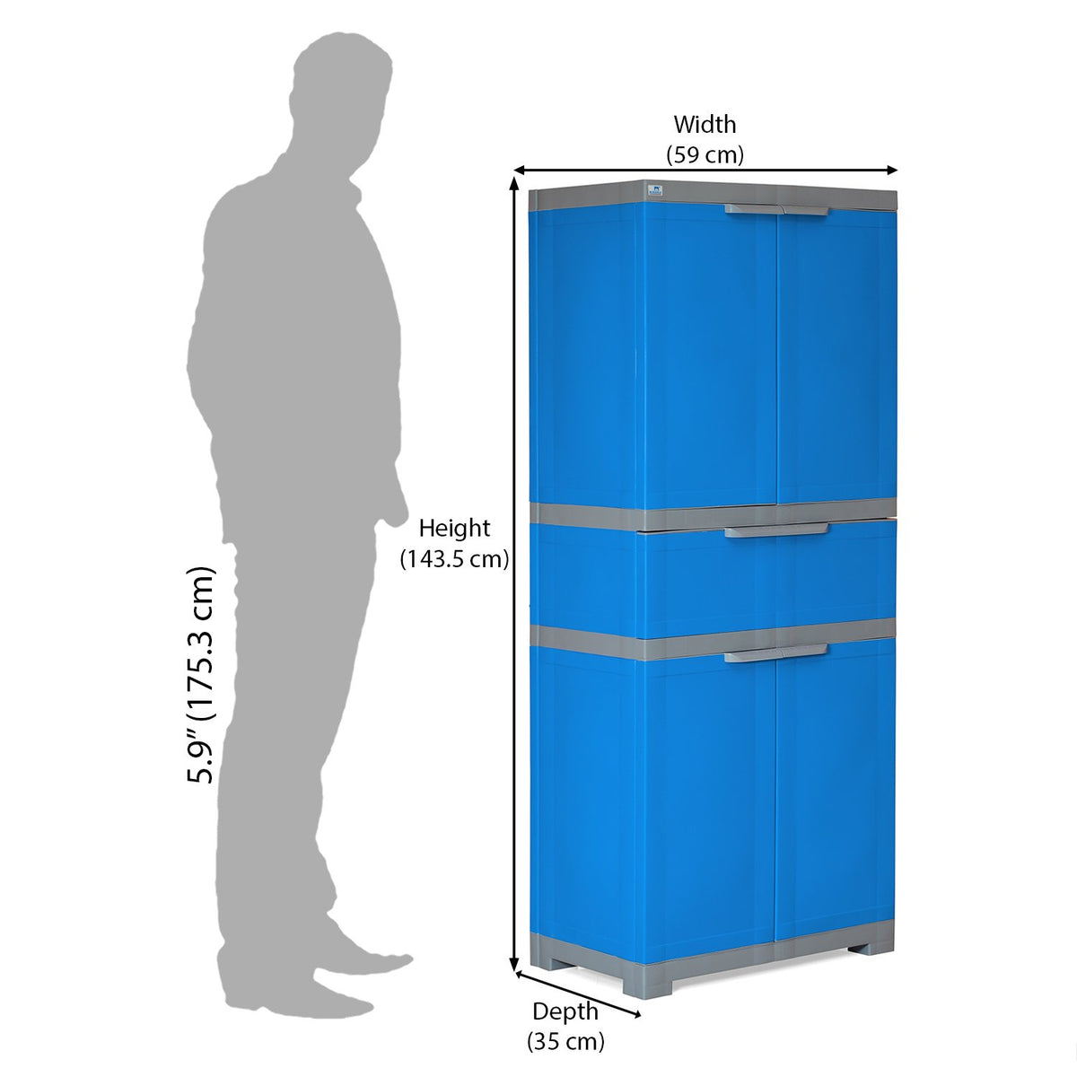Buy Nilkamal Freedom FMDR 1C Plastic Storage Cabinet with 1 Drawer Online