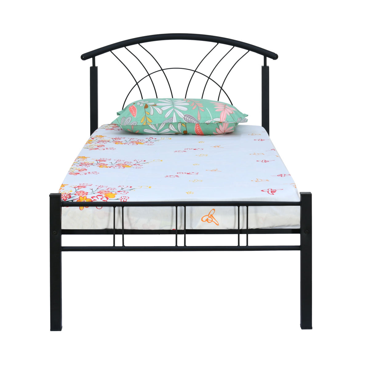 Nilkamal Lucas Neo Metal Single Bed (Black)