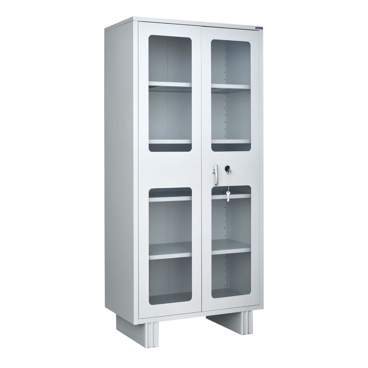 Buy Nilkamal Magna KD Glass Door Office Almira (Grey) Online