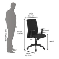 Nilkamal Optima High Back Chair (Black)