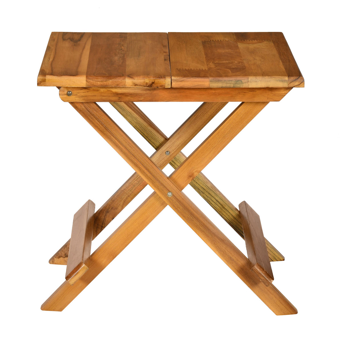 Buy Nilkamal Pablo Teak Wood Folding Table (Natural Walnut) Online